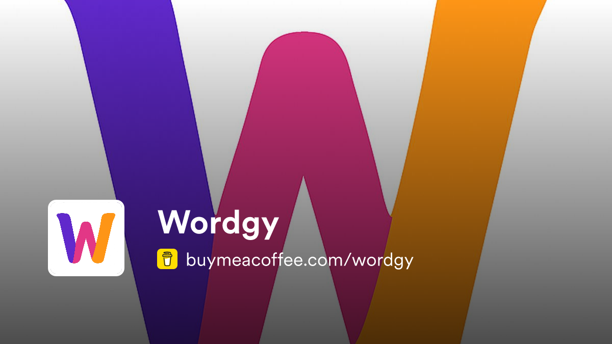 Wordgy - Buymeacoffee