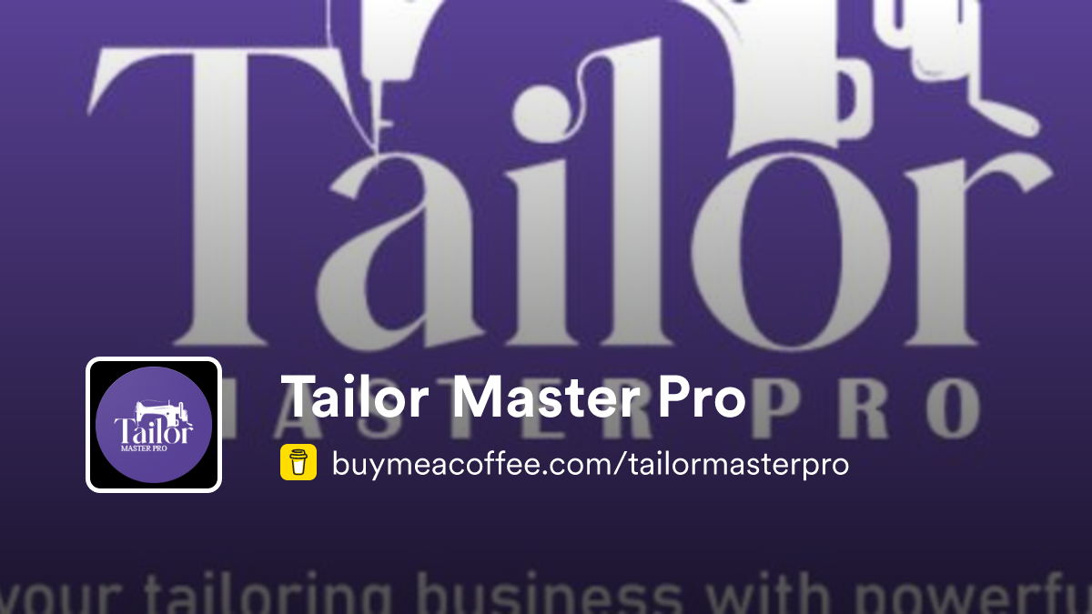 Tailor Master Pro - Buymeacoffee