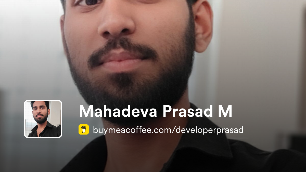 Mahadeva Prasad M - Buymeacoffee