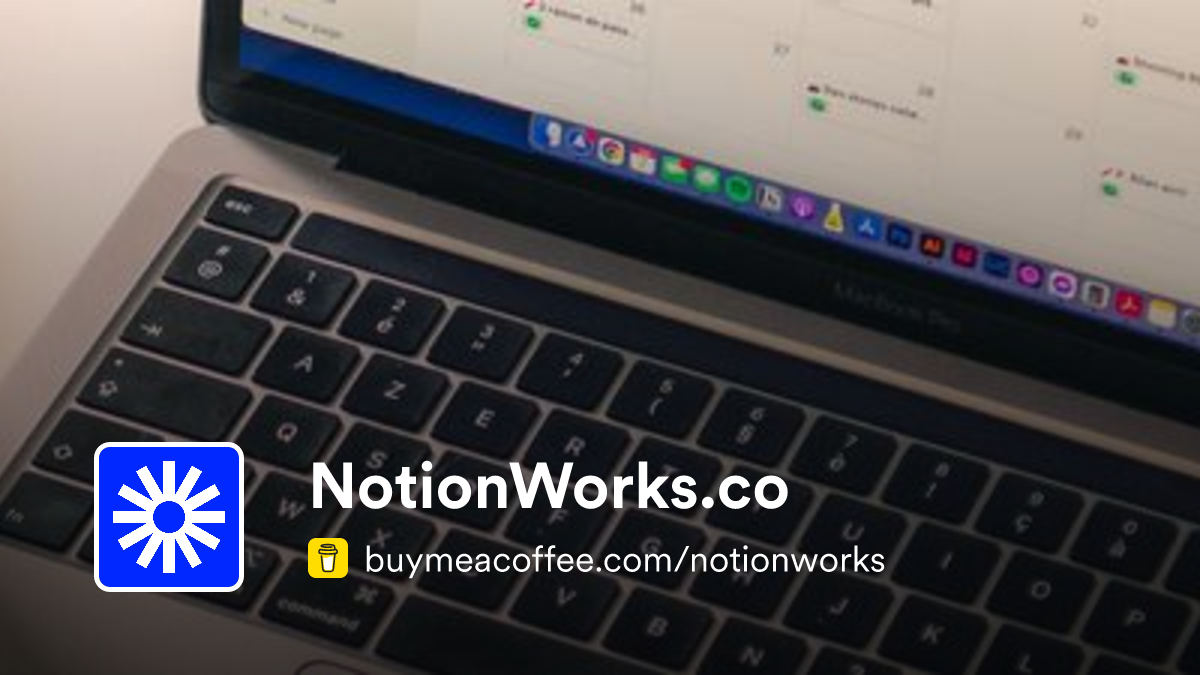 NotionWorks.co is building Notion Templates - Buymeacoffee