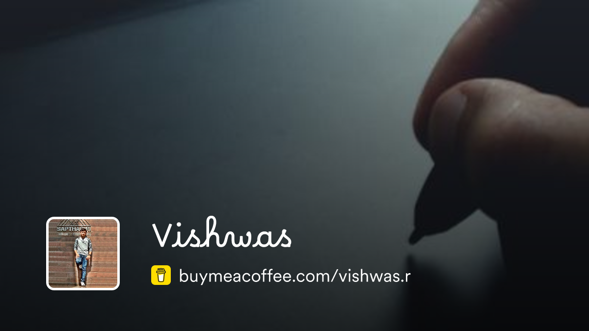 Vishwas is a Software developer working on CanvasJS, ResumePro, etc. - Buymeacoffee