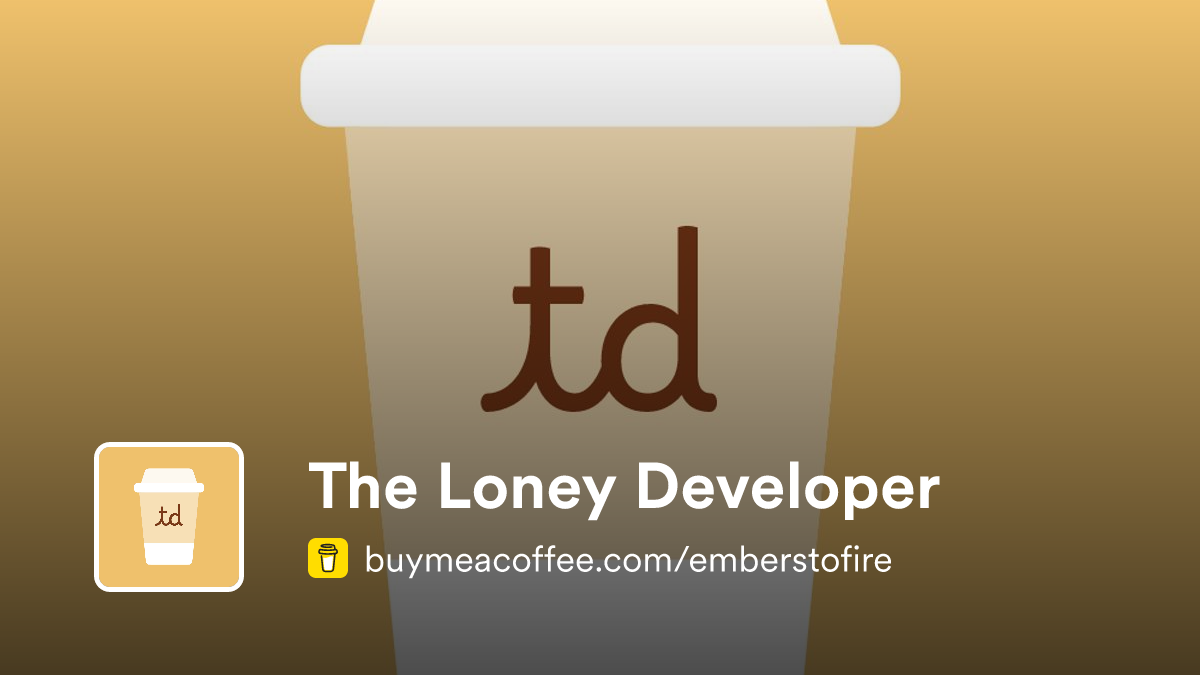 The Loney Developer - Buymeacoffee