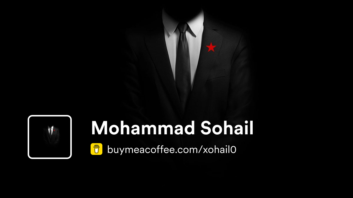 Mohammad Sohail - Buymeacoffee