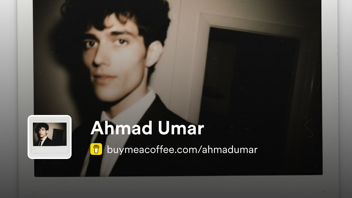 Ahmad Umar - Buymeacoffee
