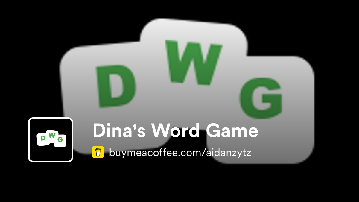 Dina's Word Game - Buymeacoffee