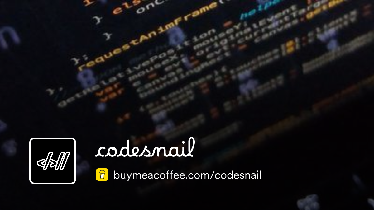 codesnail - Buymeacoffee