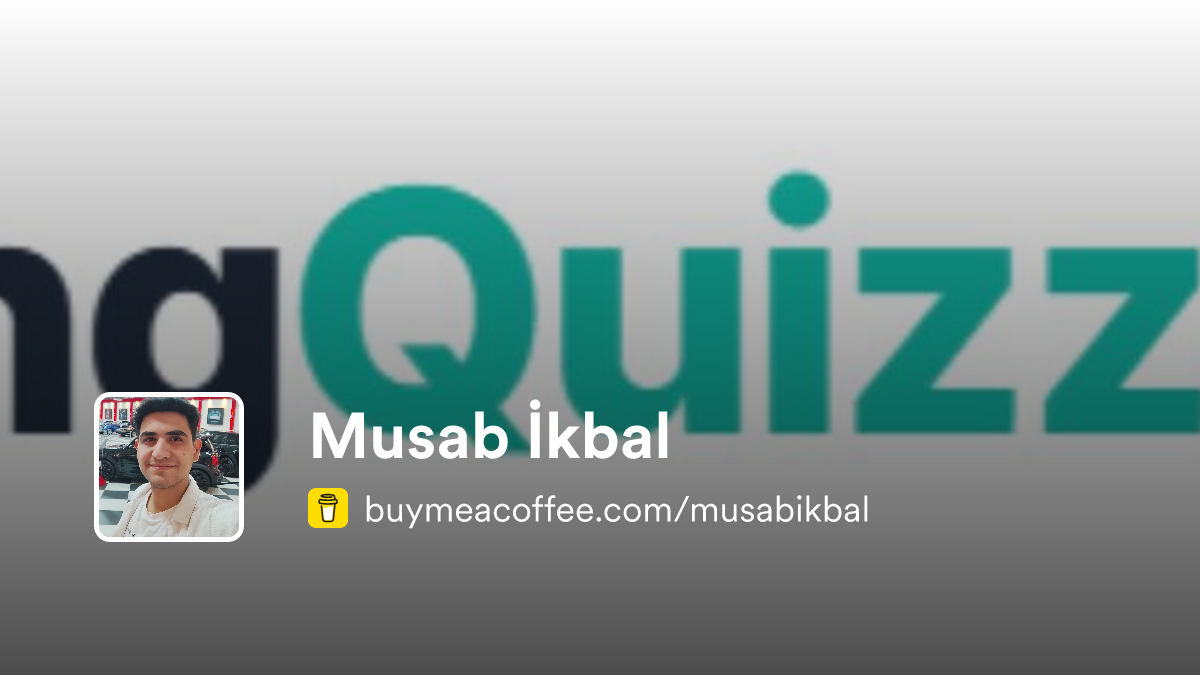 Musab İkbal - Buymeacoffee