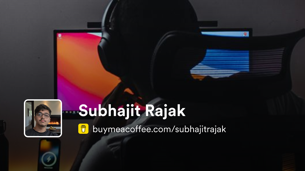 Subhajit Rajak is crafting beautiful and useful apps - Buymeacoffee