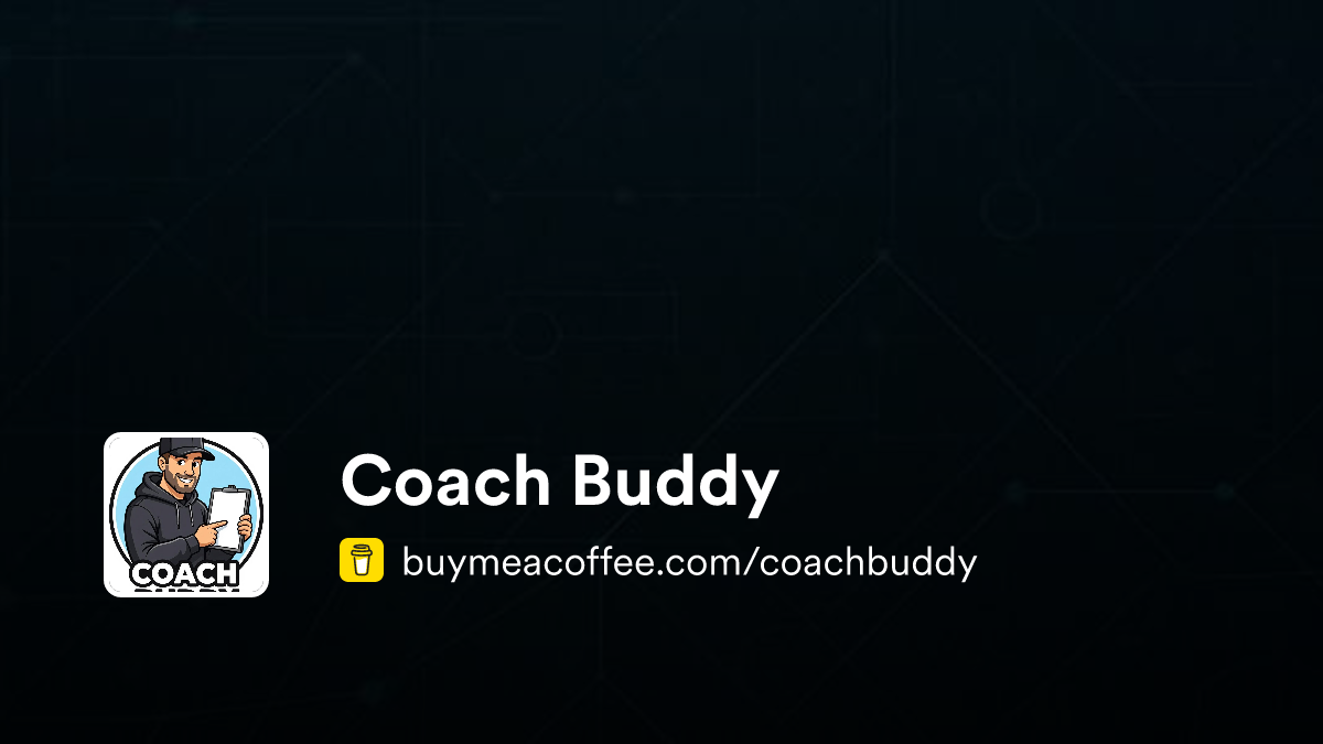 Coach Buddy - Buymeacoffee