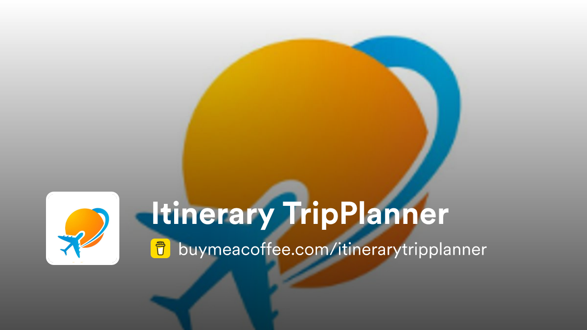 Itinerary TripPlanner - Buymeacoffee