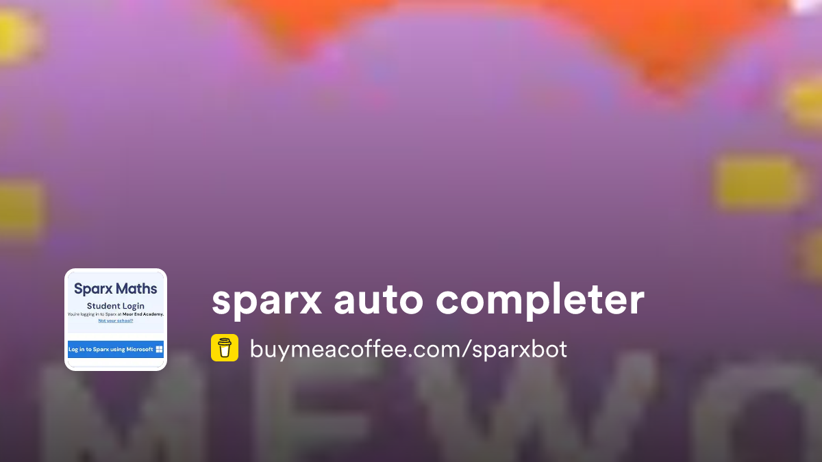 sparx auto completer is sparx auto completer bot - Buymeacoffee