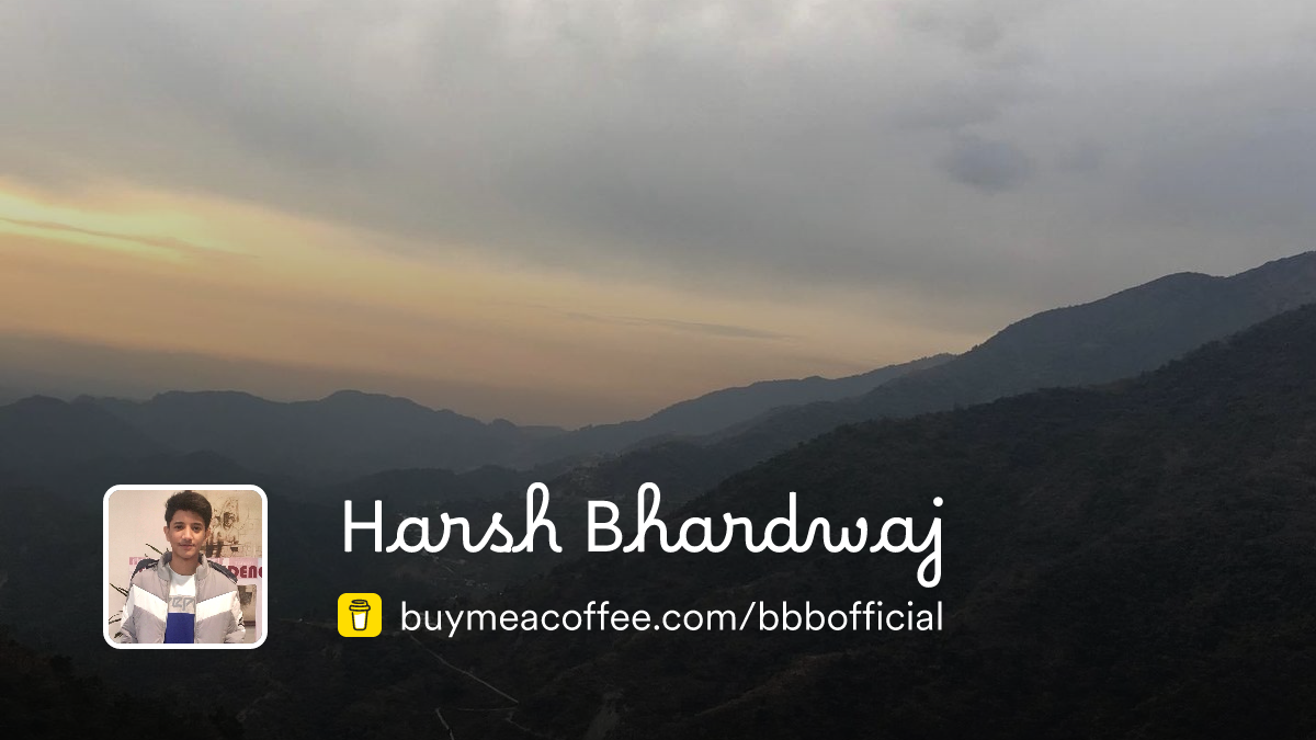 Harsh Bhardwaj - Buymeacoffee