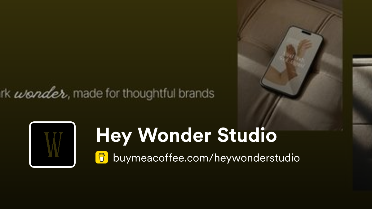 Hey Wonder Studio - Buymeacoffee