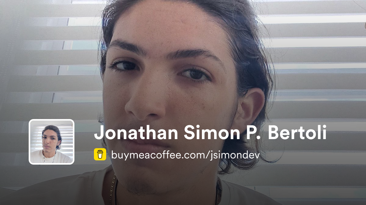Jonathan Simon P. Bertoli - Buymeacoffee
