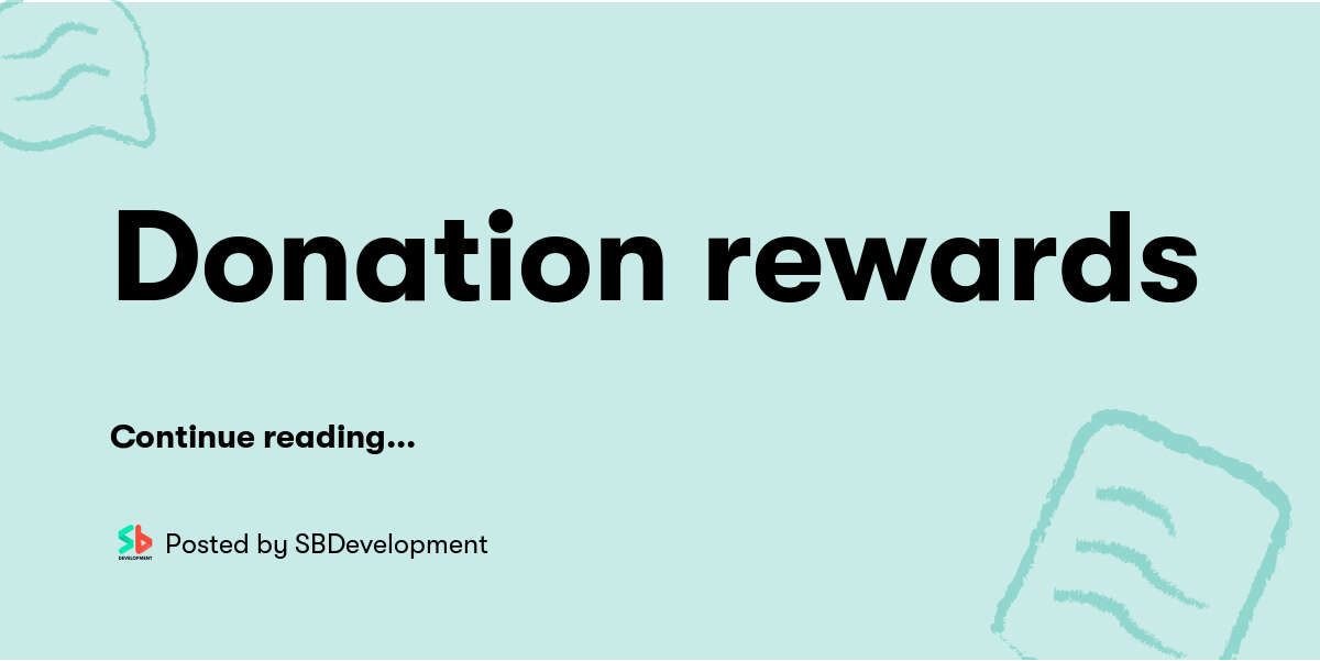 Donation rewards — SBDevelopment - Buymeacoffee