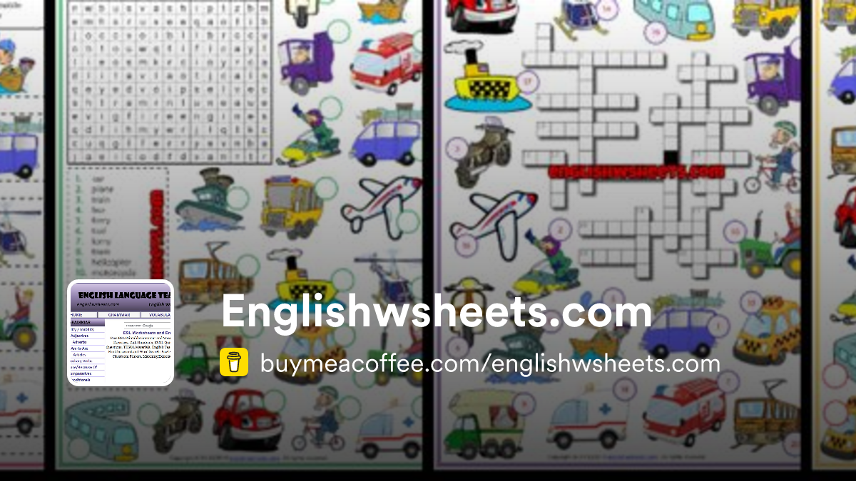 Englishwsheets.com is ESL Worksheets - Buymeacoffee