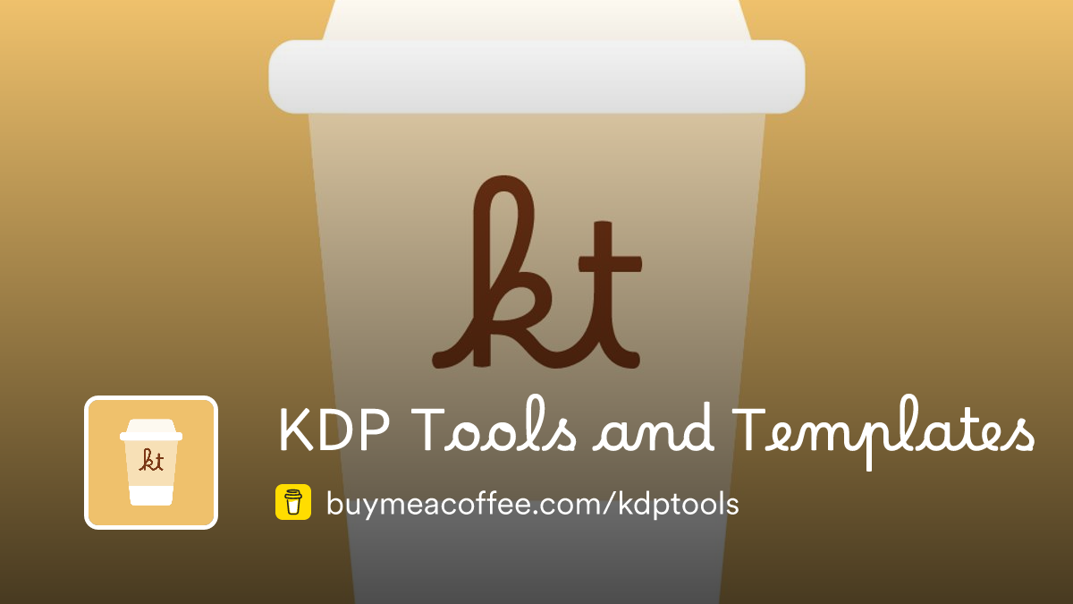 Membership | KDP Tools and Templates - Buymeacoffee