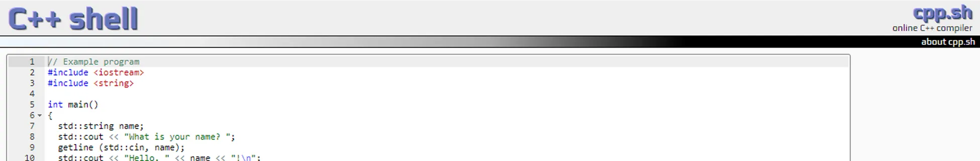 cpp.sh - Buymeacoffee