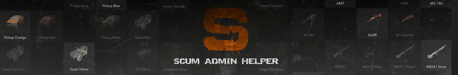 SCUM Admin Helper is a free game tools for admins - Buymeacoffee