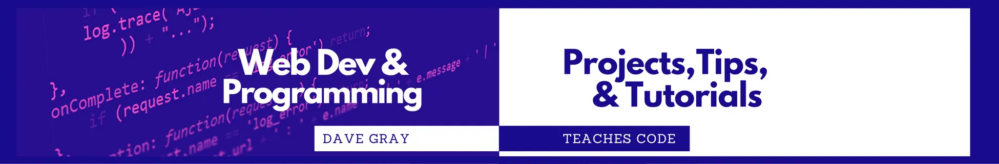 Dave Gray is writing code and creating web dev and programming tutorials. - Buymeacoffee