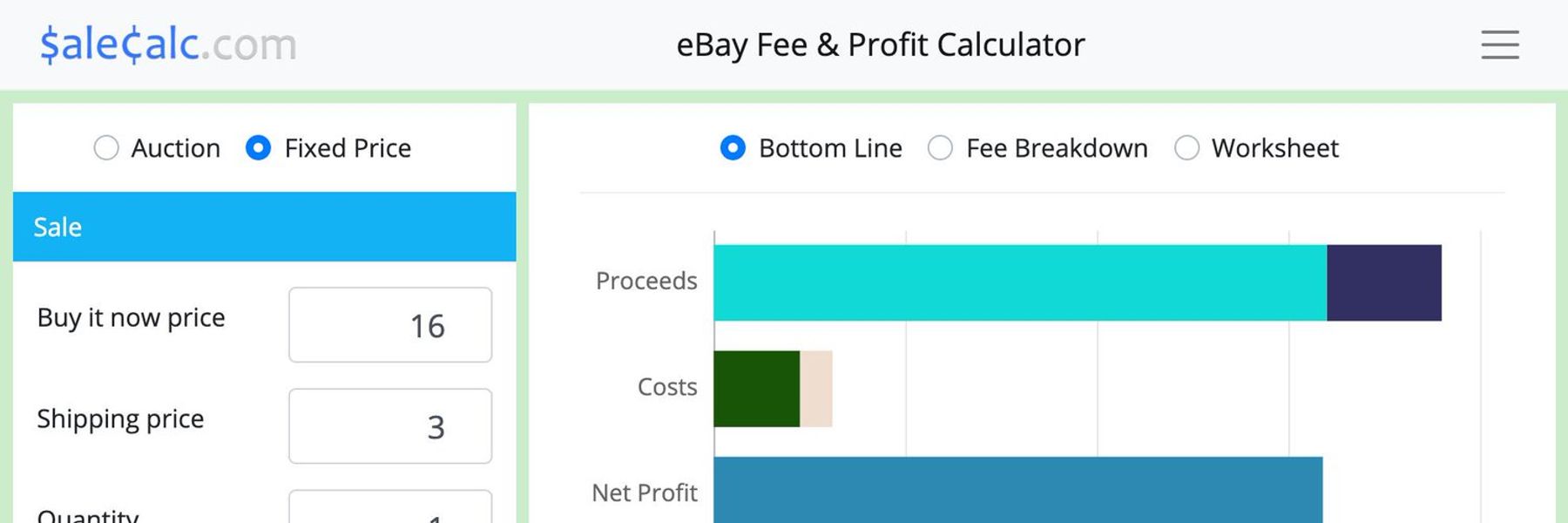 Salecalc is helping you calculate fees and profits for selling things ...
