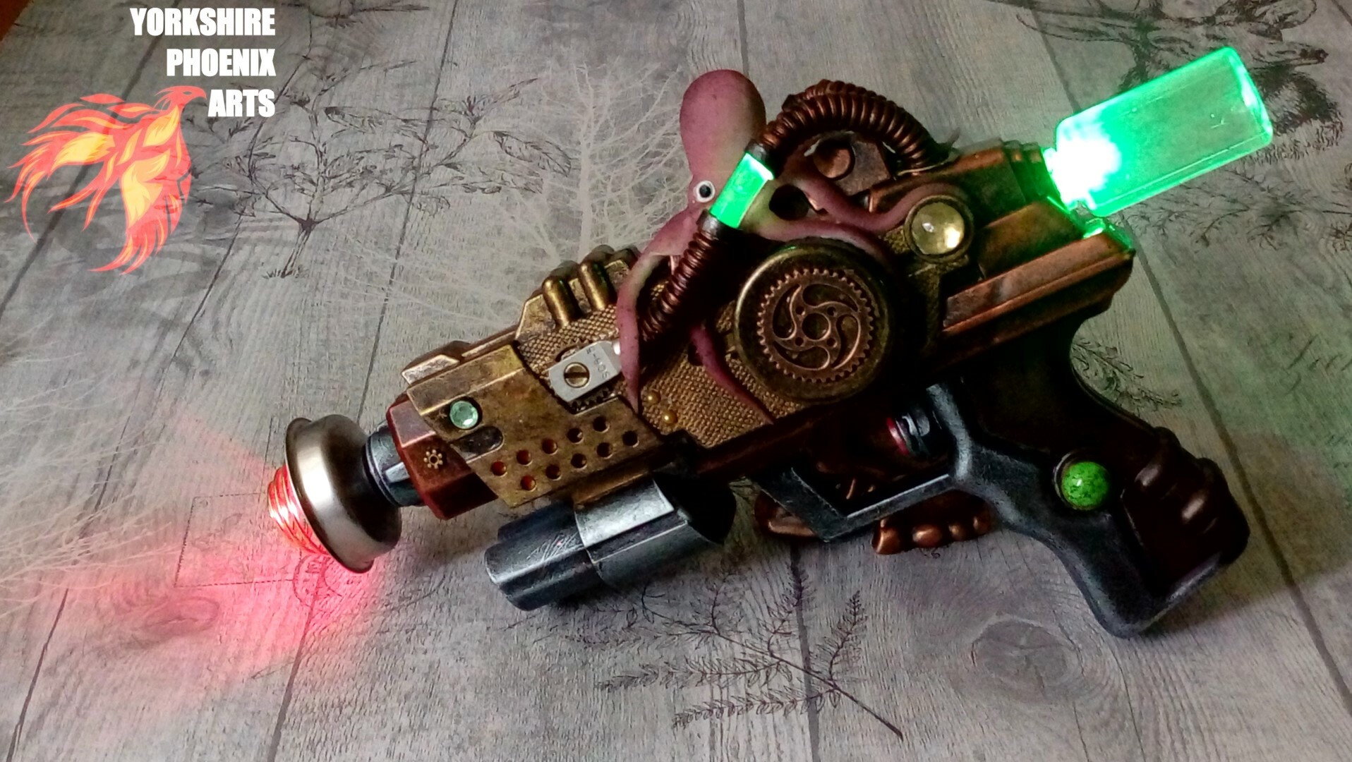 Steampunk Octopus Ray Gun – 0102G0029 — Yorkshire Phoenix Arts