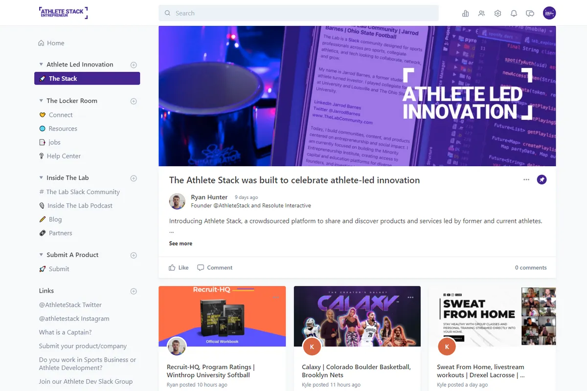 Athlete Stack is Celebrating Athlete Led Innovation - Buymeacoffee