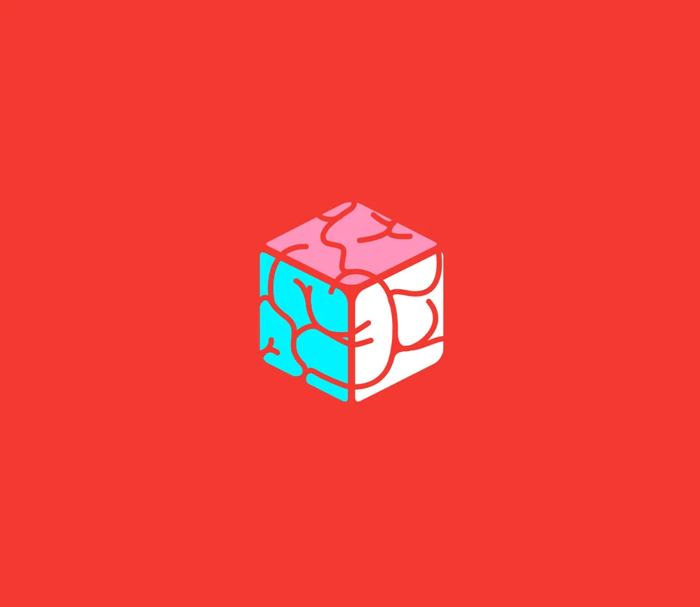 Brain Cube Logo Mark — mrbranding - Buymeacoffee
