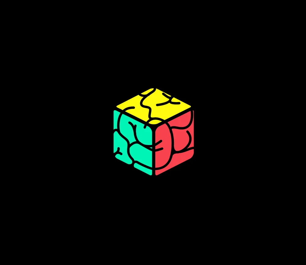 Brain Cube Logo Mark — mrbranding - Buymeacoffee