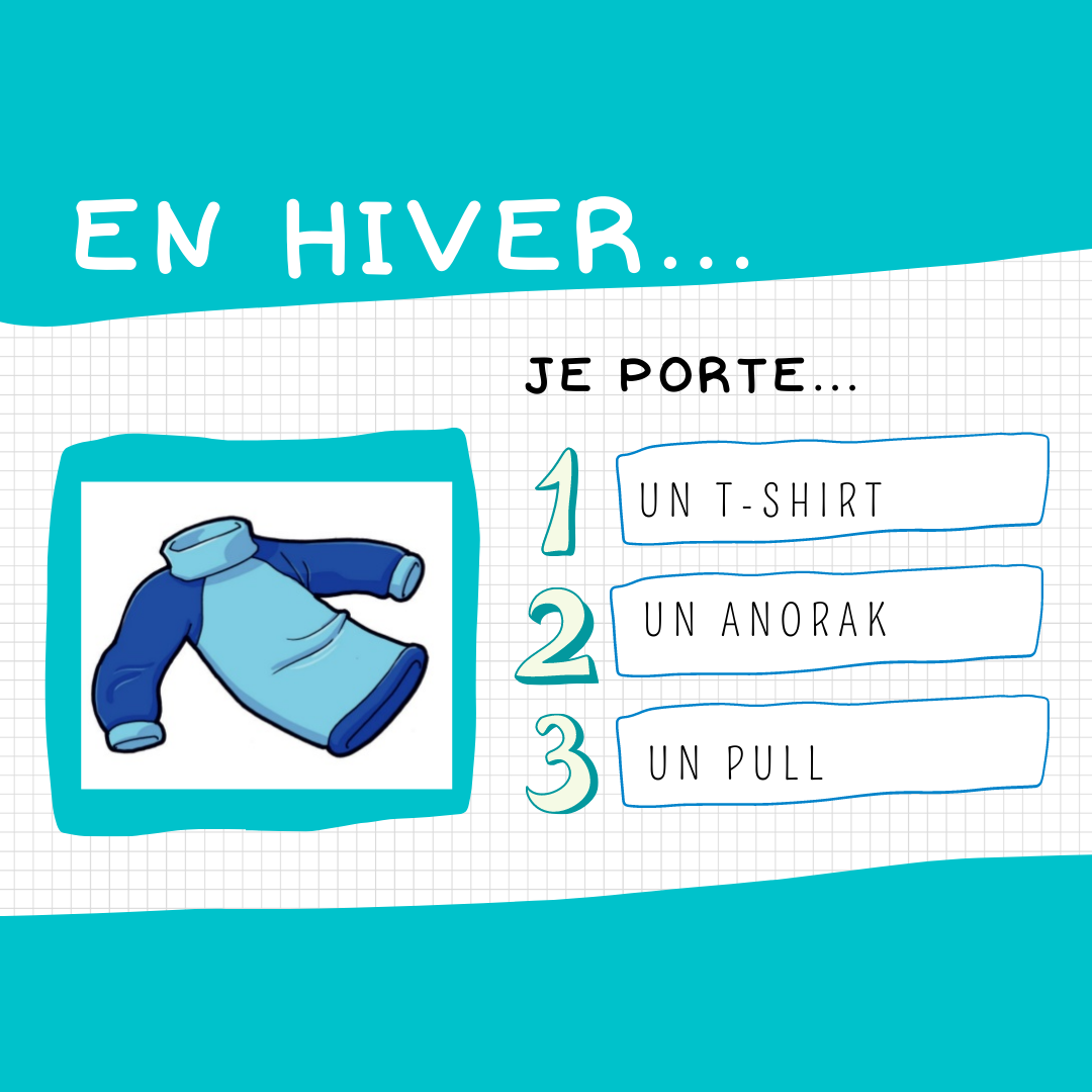 Cartes images - Quiz - les vêtements et les saisons — Clic FLE