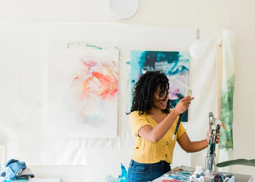 arielle austin is creating abstract paintings & sharing her artistic voice