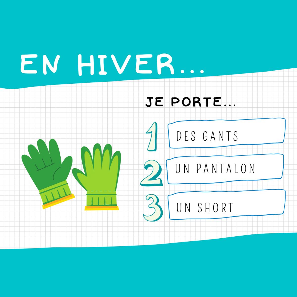 Cartes images - Quiz - les vêtements et les saisons — Clic FLE ...