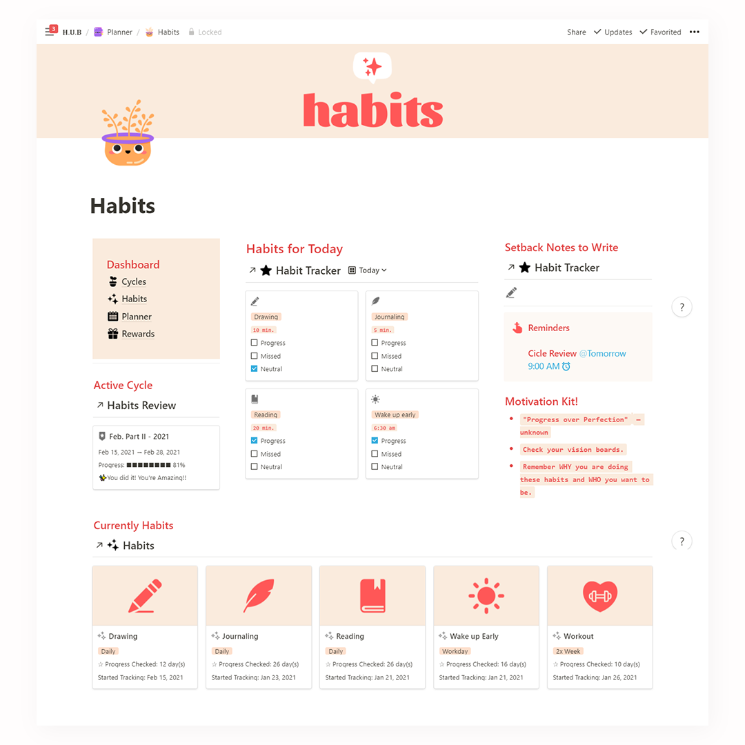 My Notion Routines Page Ellie Gons