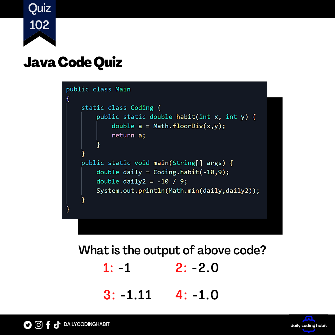 Coding Quiz — Dailycoding