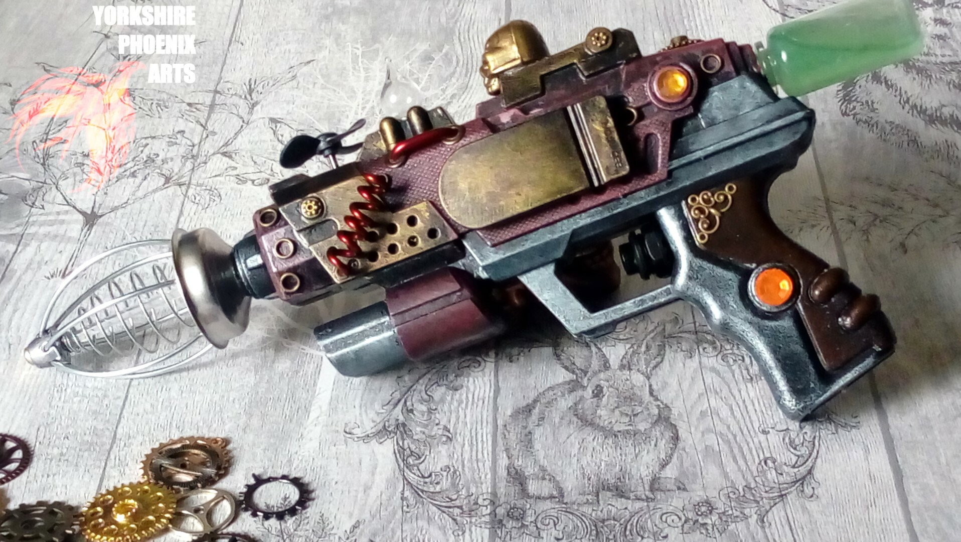 Steampunk Cyberpunk Ray Gun – 0113G0031 — Yorkshire Phoenix Arts