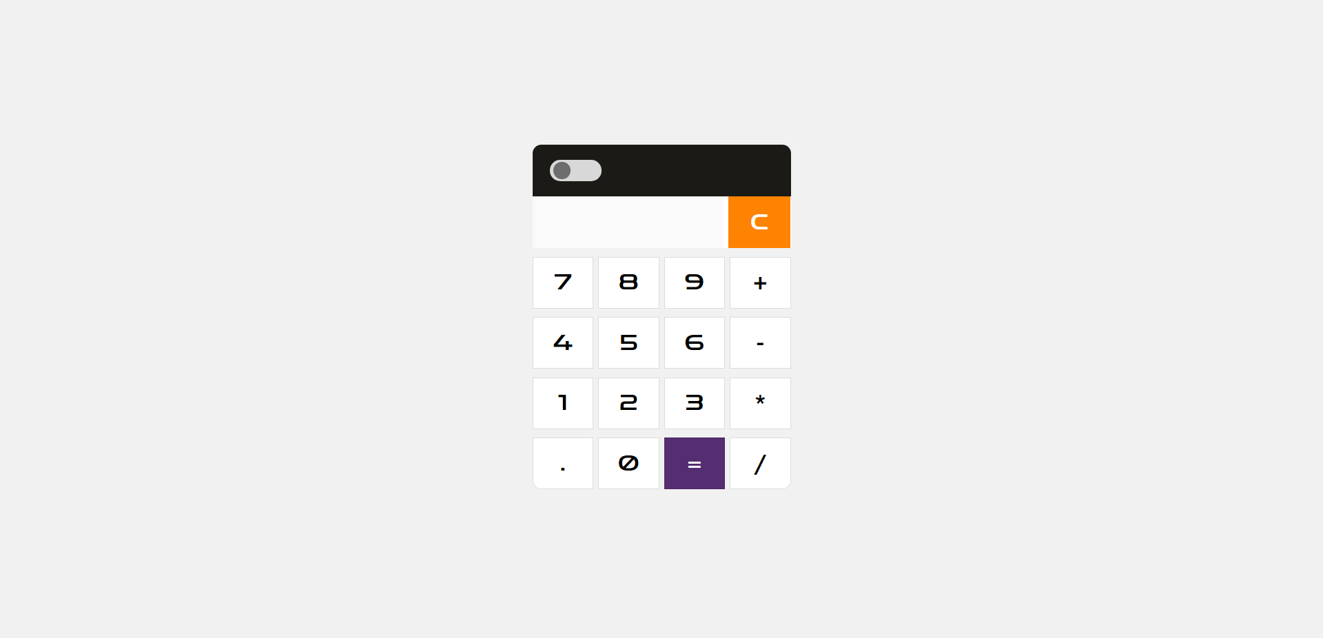 Dark mode - Calculator using html css and js. — codinggyan