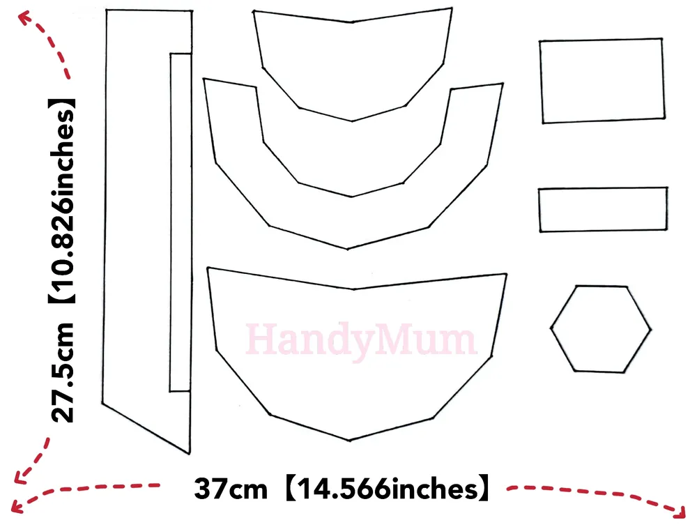 Hexagon pencil case — HandyMumLin - Buymeacoffee
