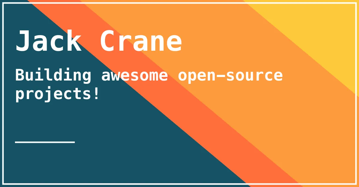 Jack Crane is Building awesome open-source projects - Buymeacoffee