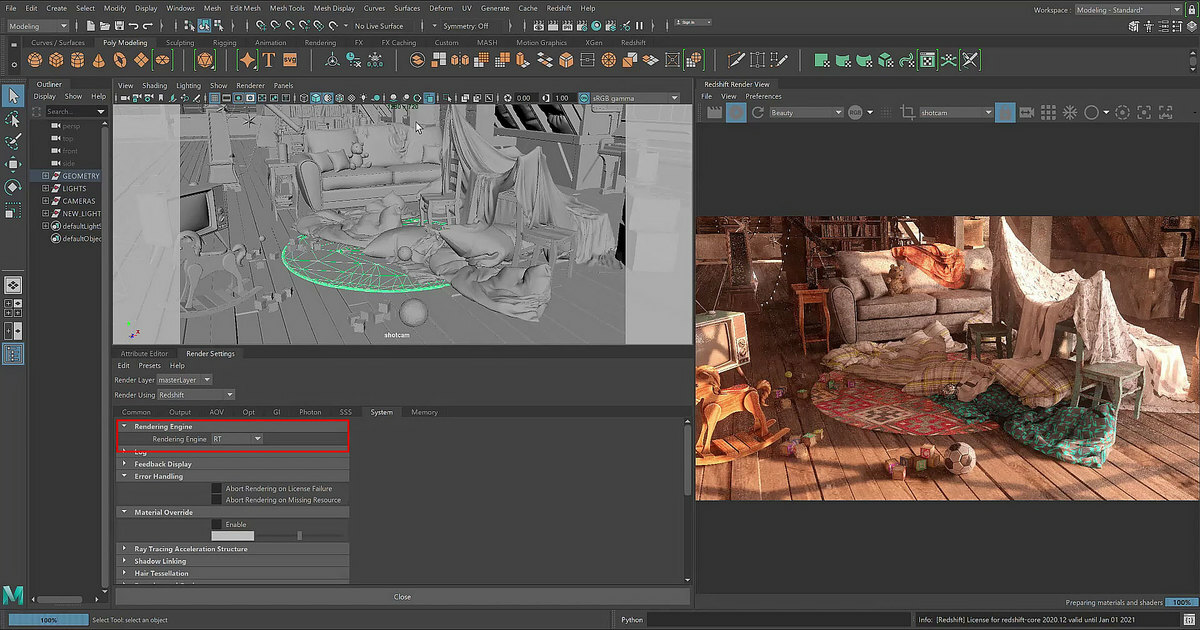 🤩Redshift RT is closer to real-time rendering… — 3D Art - Buymeacoffee