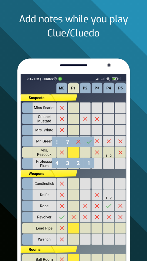 Clue pad (Cluedo Notepad) — Rui Paiva - Buymeacoffee