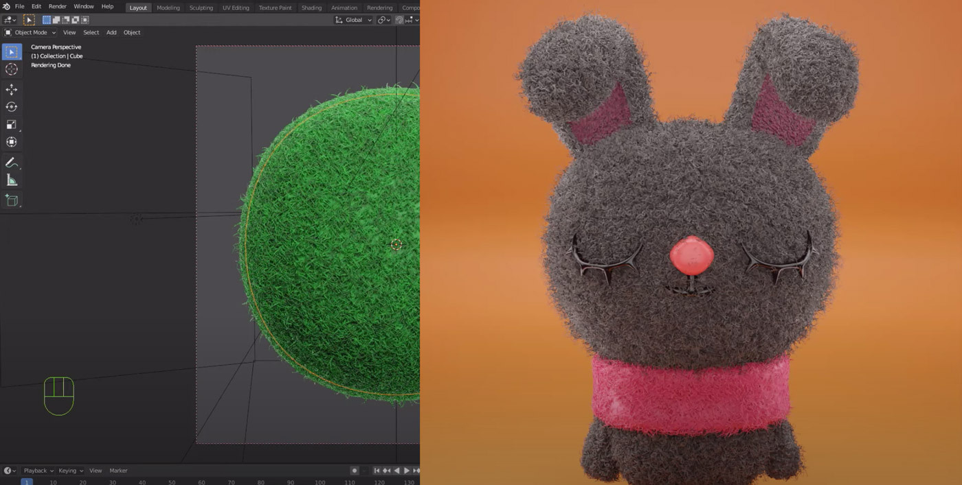 How to create Felt Material in Blender? — 3D Art - Buymeacoffee