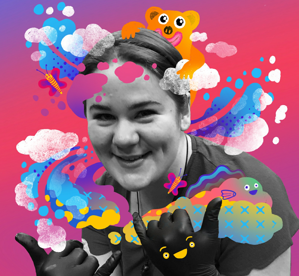 Behind the scenes! Check out this alternate background colour digital ...