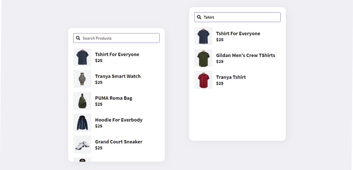 JavaScript Project: Product Search Filter - Buymeacoffee