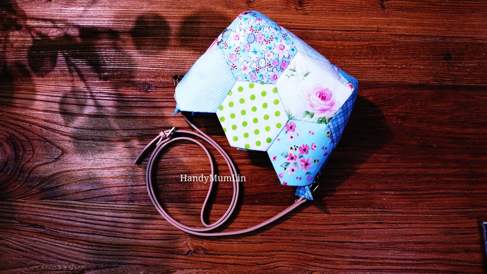 DIY Hexagon Sling Bag┃Scraps Idea — HandyMumLin - Buymeacoffee