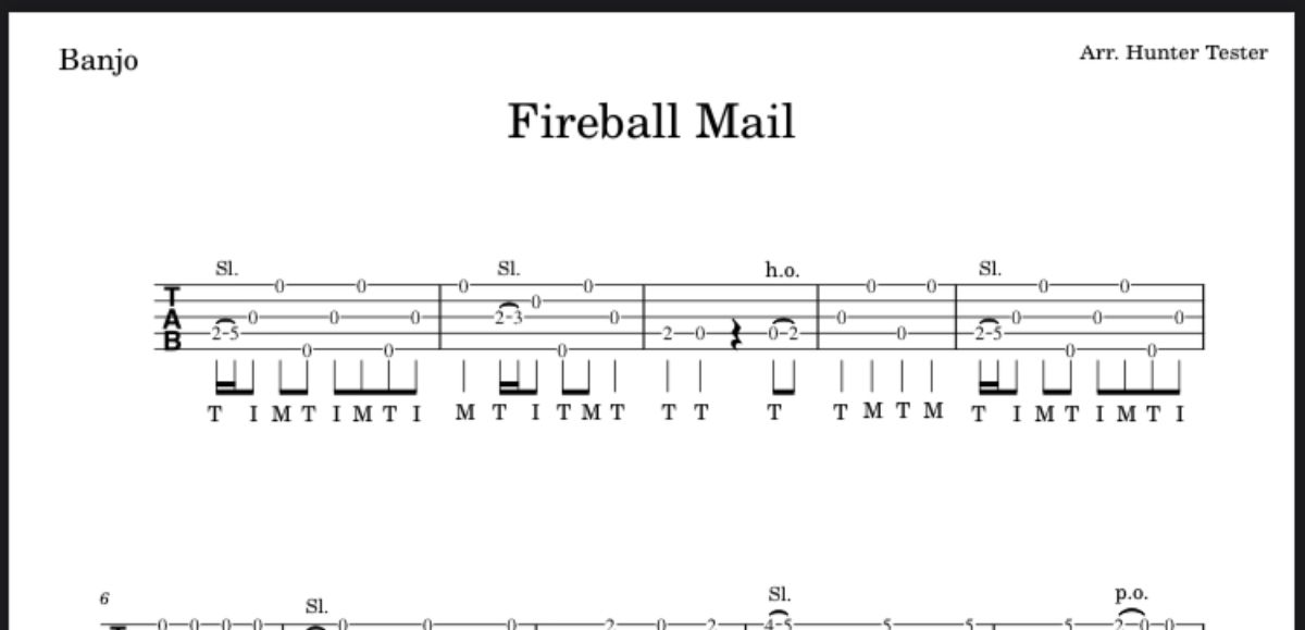 Fireball Mail - Banjo Tab - Buymeacoffee