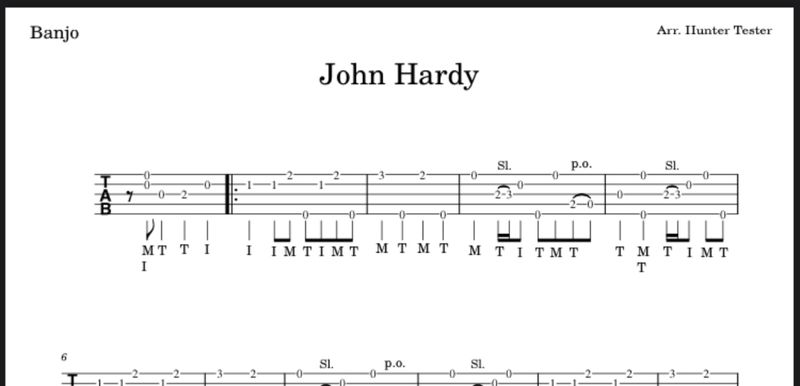 Hunter Tester Music is creating banjo tabs & tutorials - Buymeacoffee
