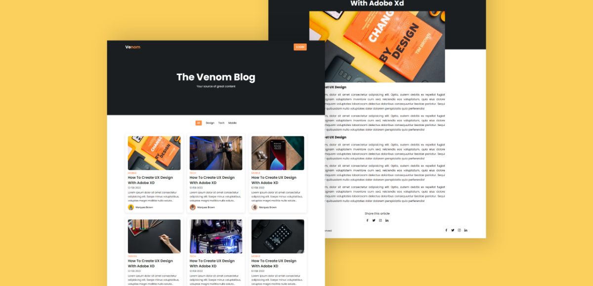 Responsive Blog Website - Buymeacoffee