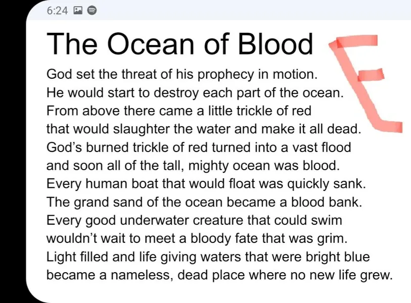 The Ocean of Blood — evanpaulgritter