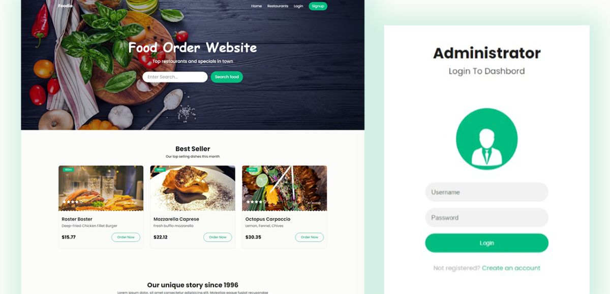 Complete Food Ordering Website (PHP Backend) - Buymeacoffee