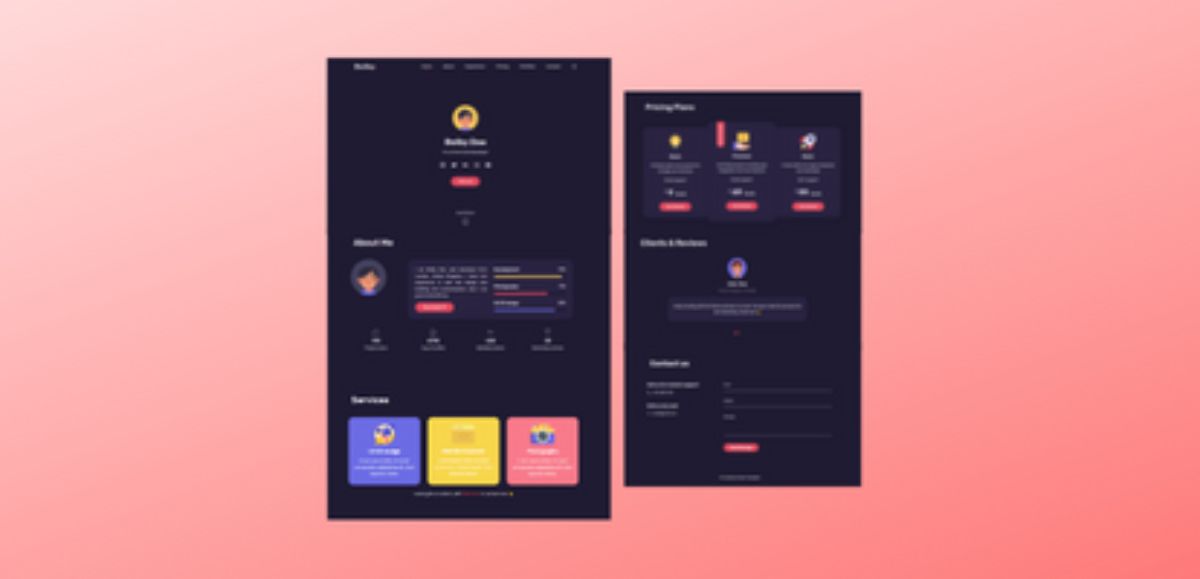 Responsive Portfolio Website Bolby - Buymeacoffee